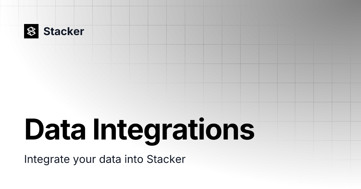 Data Integrations | Stacker